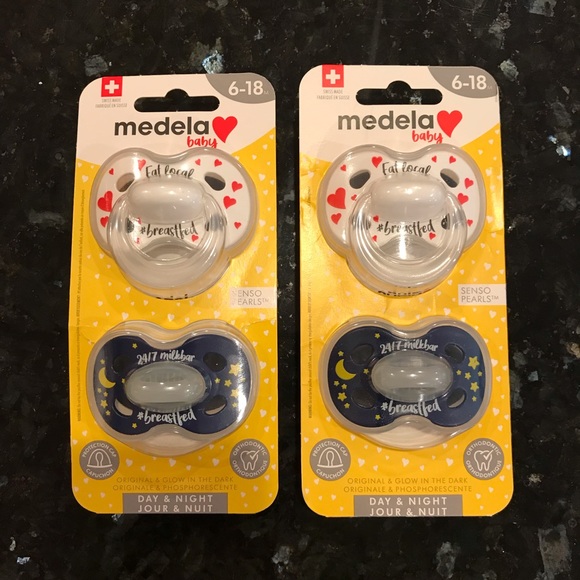 Medela | Accessories | Medela Baby Set Of 4 Pacifiers 68 Months Day ...